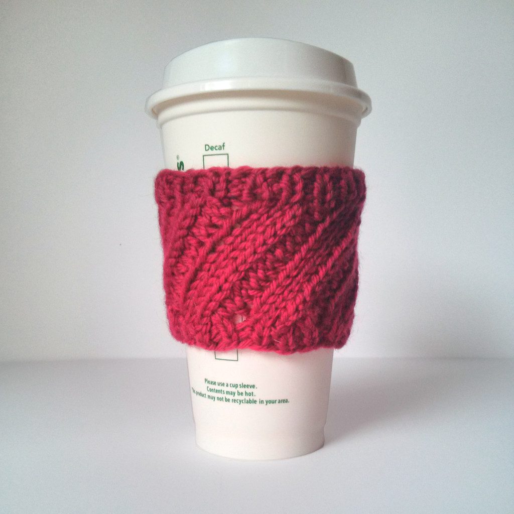Diagonal Rib Coffee Cup Sleeve Purl Avenue